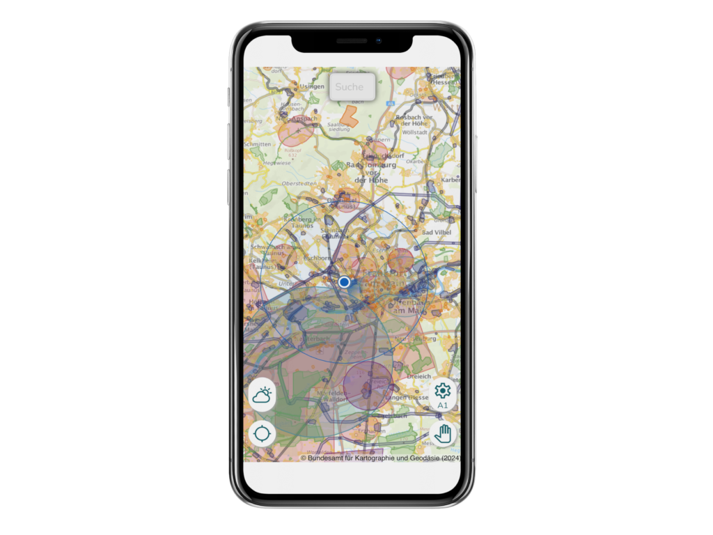Droniq Maps - Drohnen App "Wo darf ich meine Drohne fliegen?"